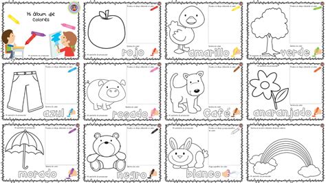 Maravilloso álbum de colores para preescolar primer y segundo grado de