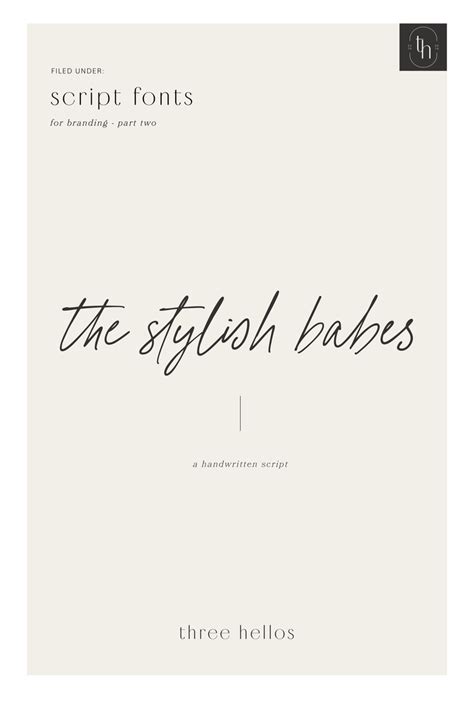 The Best Handwritten Script Fonts For Branding {part Two} — Three