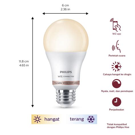Philips Lampu Smart Wifi Led Watt Tunable White Putih Kuning Shopee Indonesia