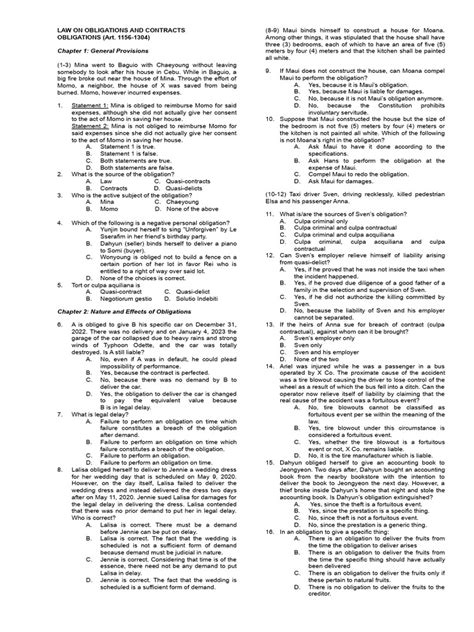 Law 11obligationsmock Midterm Exam Pdf Foreclosure Legal Liability