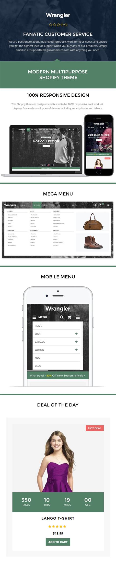 Wrangler Fashion Store Shopify Theme And Template Codemarket