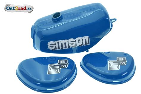 2 Wahl Tank Set Mit Seitendeckel S51 S70 Mediumblue Versiegelt