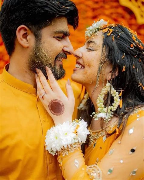 Haldi Day 💛🎉 Haldi Photoshoot Bride Photos Poses Haldi Ceremony
