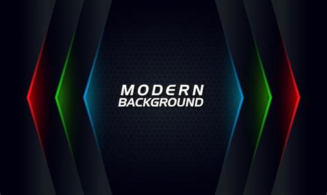 Premium Vector Modern Technology Abstract Dark Background With Rgb