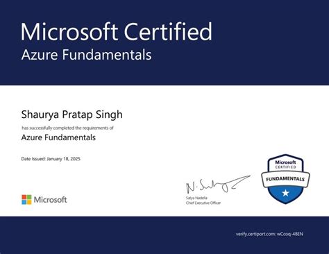 Microsoftcertified Azurefundamentals Cloudcomputing Shaurya Pratap