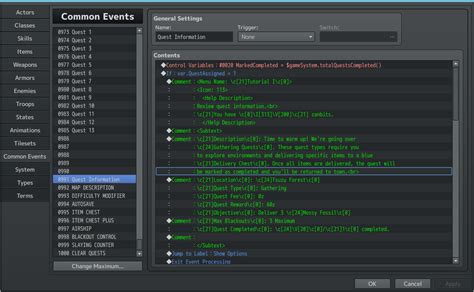 common event menu yanfly rpg maker forums