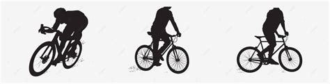 以男性騎自行車者為特色的白色背景剪影集 向量 自行車 速度 人們向量圖案素材免費下載PNGEPS和AI素材下載 Pngtree
