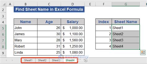 How To Find Excel Sheet Name Using Formula 3 Examples ExcelDemy