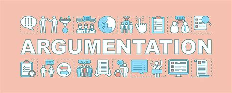 Argumentation Word Concepts Banner Isolated Persuasion Contour Vector