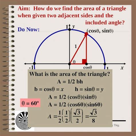 PPT Aim Finding Area Of Triangle Course Alg Trig Aim How Do We Find The Area Of A