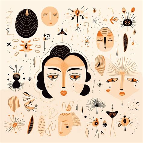 Premium Vector Abstract Vector Pattern In Concept Of Human Expressions