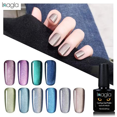 Inagla 5d кошачий глаз 10 мл кошачий глаз Широкий УФ гель для ногтей Дизайн ногтей гель