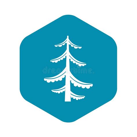 Pine Icon Set Color Hexahedron Stock Vector Illustration Of