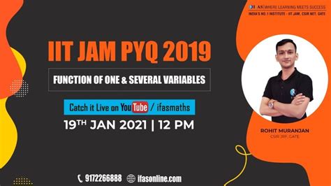 iit jam mathematics pyq 2019 function of one and several variables