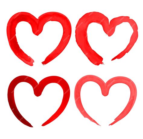 Premium Vector Set Of Watercolor Hearts Vector Clipart