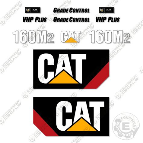 Fits Caterpillar 160m2 Decal Kit Motor Grader Equipment Decals