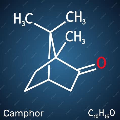 Premium Vector Camphor Molecule It Is Terpenoid And Cyclic Ketone