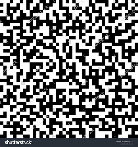 Qr Code Seamless Pattern Repeating Pixel Stock Vector Royalty Free