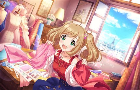 Annin Doufu Blonde Hair Building City Clouds Flowers Green Eyes Idolmaster Idolmaster Cinderella