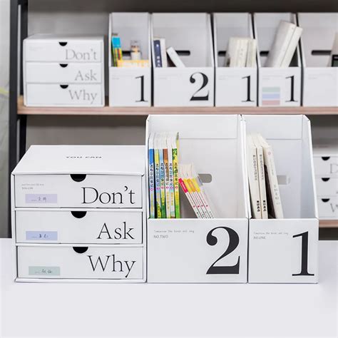 เดสก์ท็อปกล่องกระดาษพับขาตั้งหนังสือกล่องนักเรียนข้อมูลแฟ้ม Rack A4กระดาษโต๊ะกล่องเก็บเอกสาร