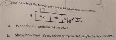 Solved 3 Paulina Solved The Following Division Problem By Drawing An