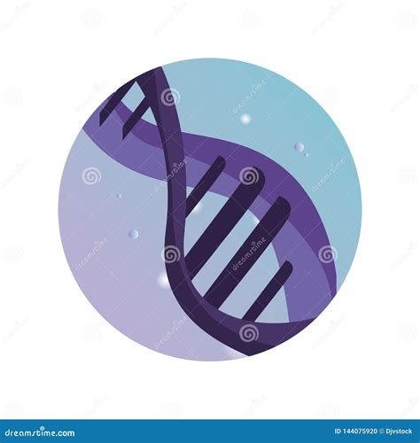 Dna Genetic Material Science Sticker Stock Illustration Illustration