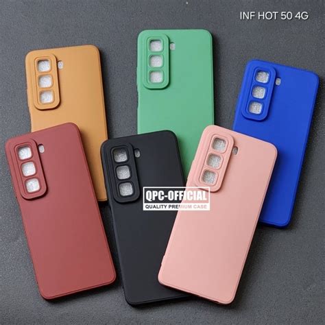 Jual Infinix Hot 50 4g Case Pro Kamera Case Slim Blackmatte Silikon