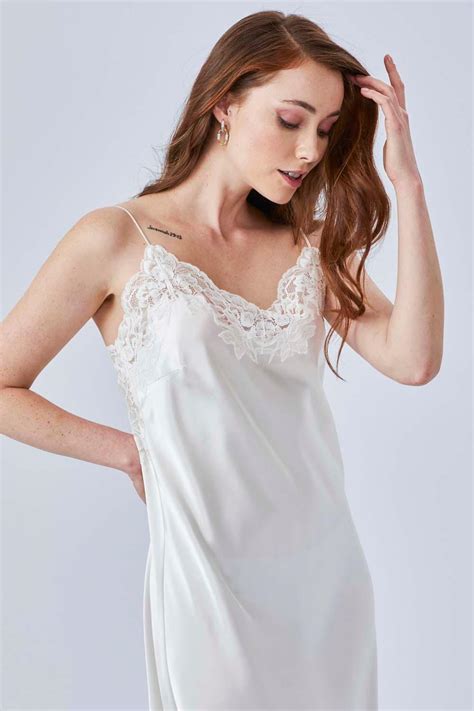 White Satin Nightgown