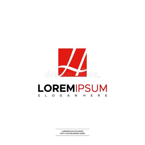 Abstract Letter H Logo Vector Design Curve Symbol Icon Template Stock