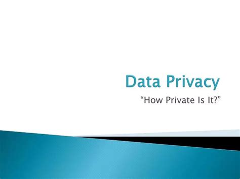 PPT Data Privacy PowerPoint Presentation Free Download ID