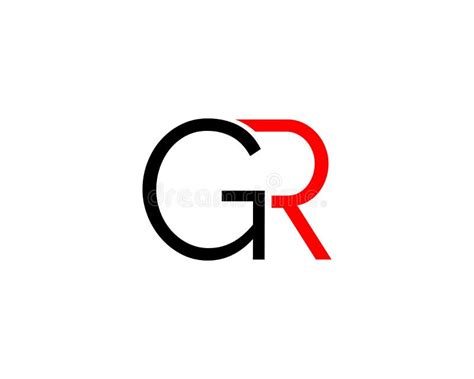 Letra Inicial GR Logo Template Design Ilustración del Vector