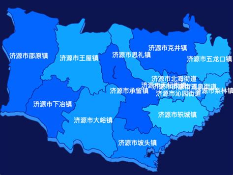echarts济源市geojson地图 tooltip轮播演示实例 完竣世界