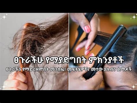 ፀጉራችሁ የማያድገው በነዚህ ምክንያቶች ነው 8 ዋና ዋና ምክንያቶች habeshaselfcare YouTube