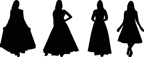 Silueta De La Mujer En Un Vestido Ilustraci N Del Vector Off