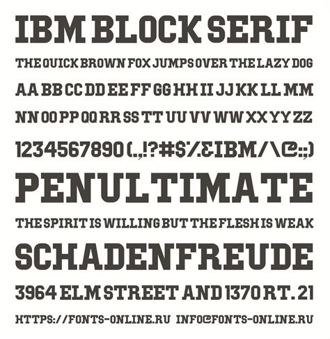 Ibm Block Serif Font