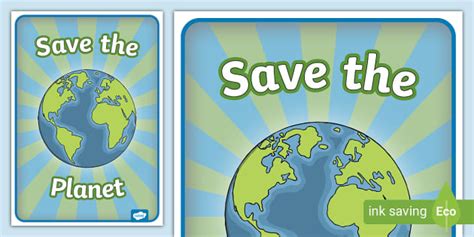 Save The Planet Display Poster L Enseignant A Fait