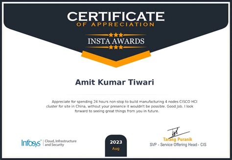Amit Tiwari On Linkedin Thank You Infosys 11 Comments