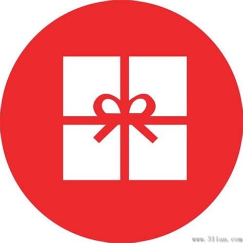 벡터 빨간 선물 상자 아이콘 Ai Uidownload
