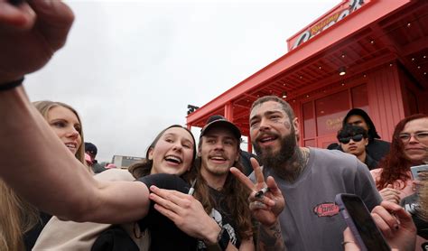 Post Malone Opens Raising Canes He Designed In Midvale Utah Deseret