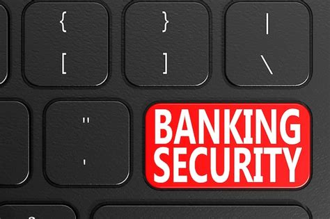 Premium Photo Banking Security On Black Keyboard