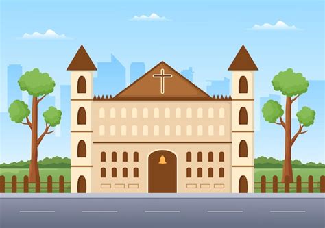 Edificio De La Iglesia Católica De La Catedral Con Diseño De Interiores