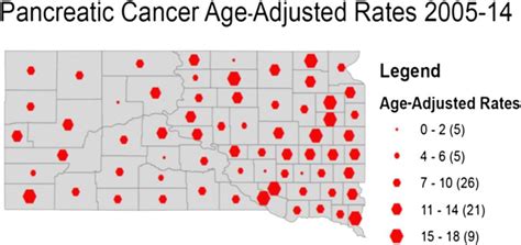 Geographic Mapping Of Pancreatic Cancer Age Adjusted Incidence In South