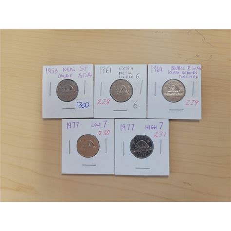 5 Assorted Nickels W Various Errors Schmalz Auctions