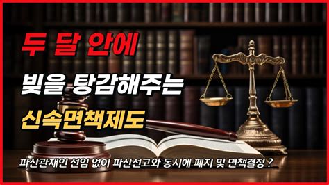 개인파산을 신청할때 두 달 안에 빚을 탕감할수있는 신속면책제도 YouTube
