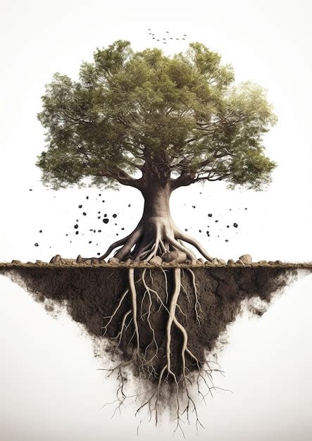 Premium AI Image Tree Under Strong Wind Premium AI Image Tree Under Strong Wind