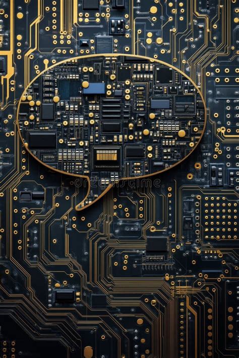 Speech Bubble Circuit Board Symbolizing The Depth Of Generative Ai Innovation Stock Image