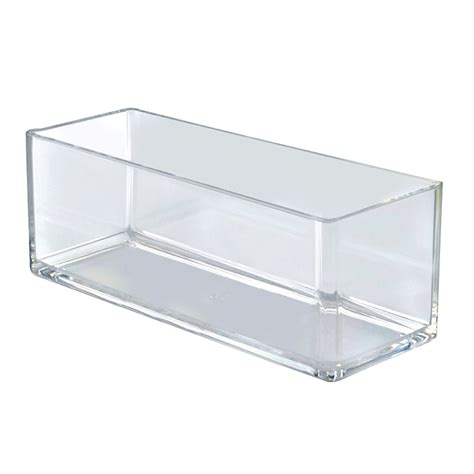 Deluxe Clear Acrylic Rectangle Bin For Counter 2 Pack T Shop
