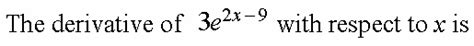 Quiz Differentiation Of Exponential Functions II Attempts Trivia Questions