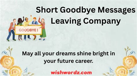 150 Short Goodbye Messages Leaving Company