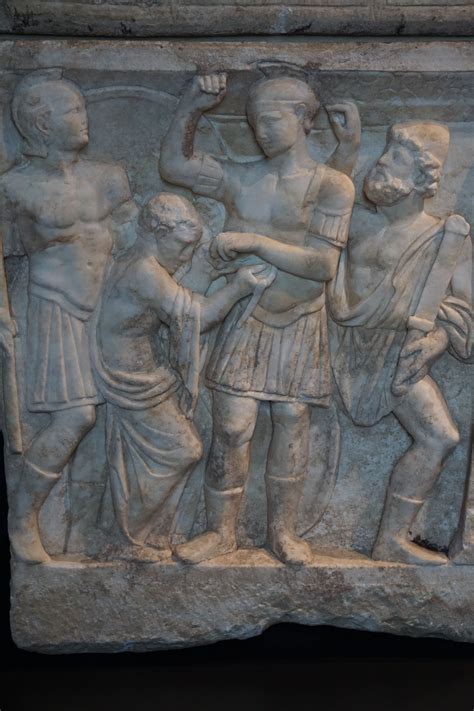 Sarcophagus With Lid And 4 Unjoined Fragments Roman Made In An Attic Workshop 180 220 A D